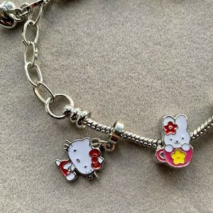 Hello Kitty | Jewelry | Sanrio Hello Kitty Charm Interchangeable Bangle Bracelet | Poshmark